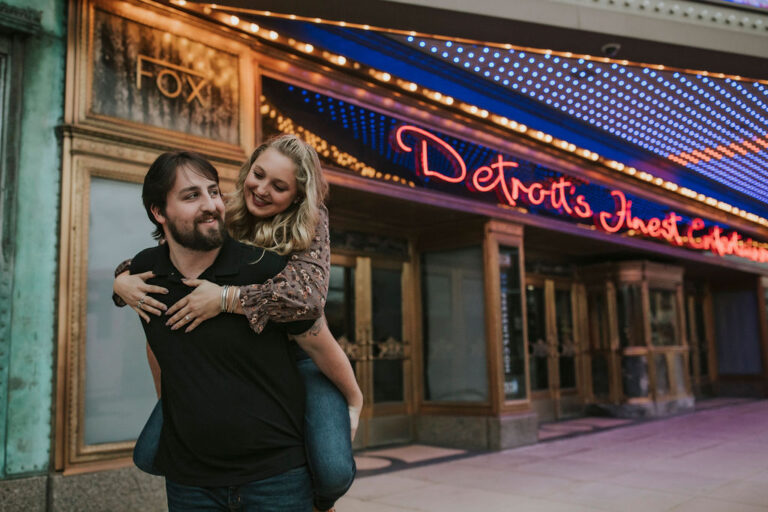 Detroit Engagement Session Date Night